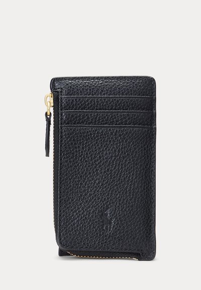 Polo Ralph Lauren PEBBLED LEATHER ZIP CARD CASE - Portafoglio - black ...