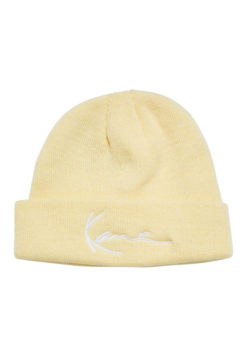 Karl Kani KA221-004-3 SIGNATURE FISHERMAN - Bonnet - light yellow/jaune ...