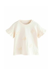 Next REGULAR FIT - SHORT SLEEVE APPLIQUÉ - Triko s potiskem - cream ...