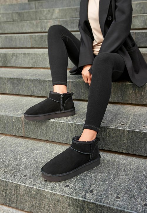 Next SUEDE SLIPPER BOOTS - Chaussons - grey/gris - ZALANDO.FR