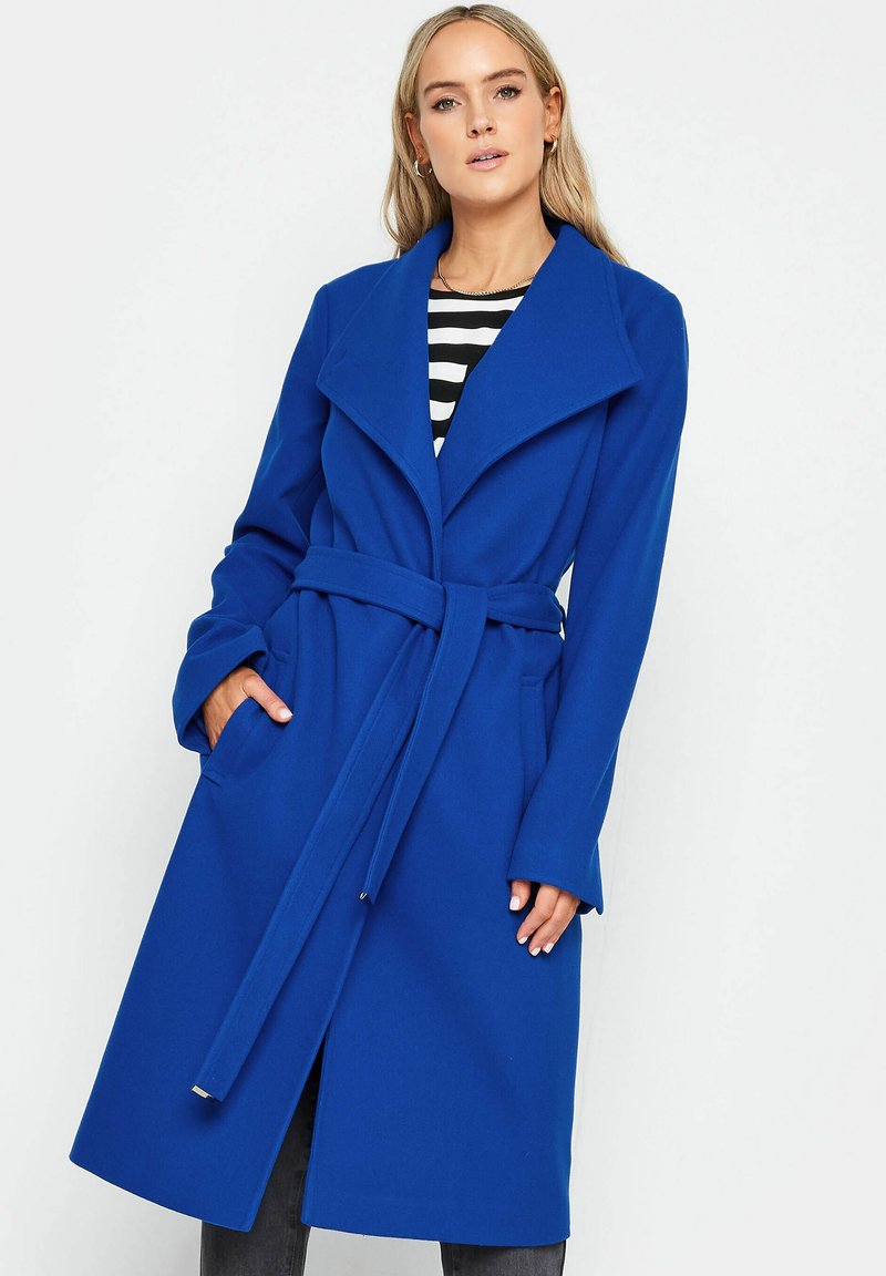 Long Tall Sally Belted Trench Blue Bleu Zalando Fr