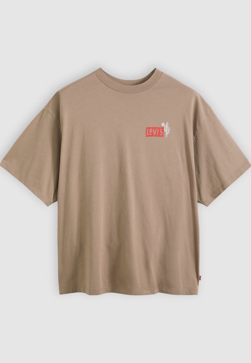 Levi's® SHORT STACK TEE - T-shirt print - taupe gray/beige - Zalando.nl