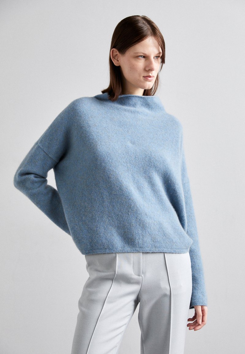 Filippa K MIKA FUNNELNECK - Strikkegenser - blue melange/blå - Zalando.no