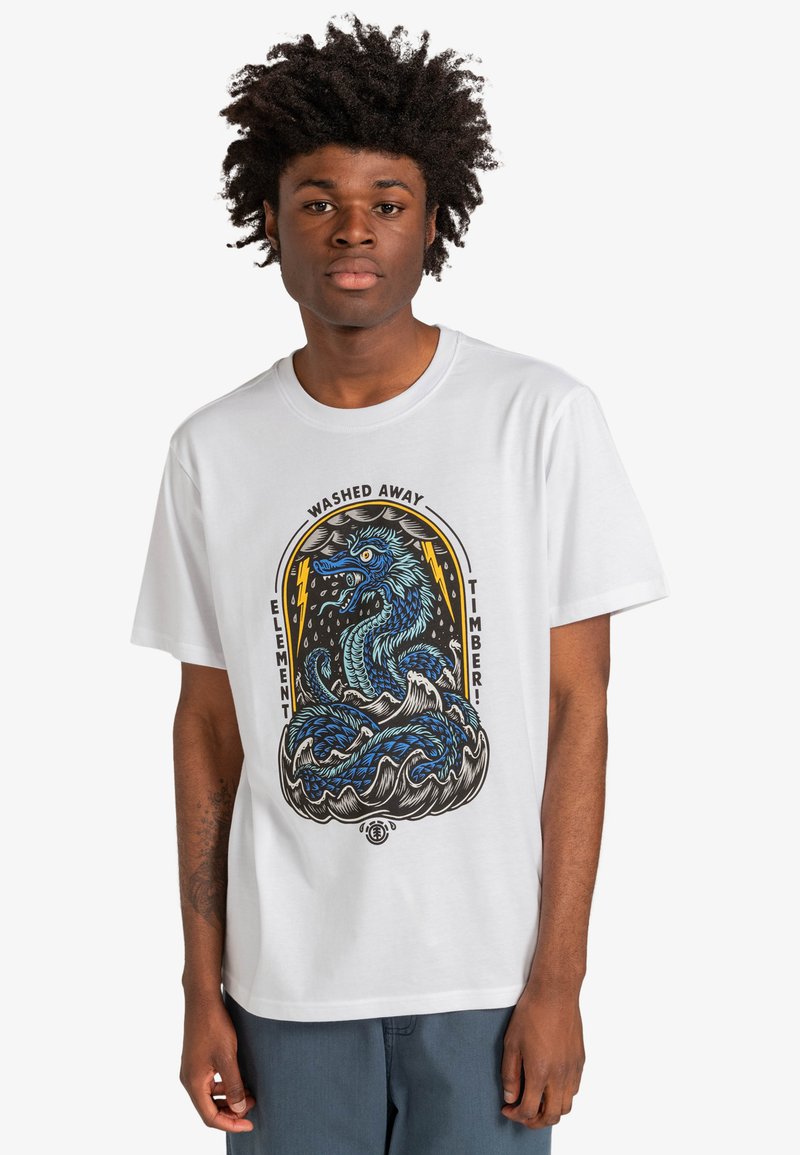 Element TIMBER FROM THE DEEP - T-Shirt print - optic white/offwhite ...