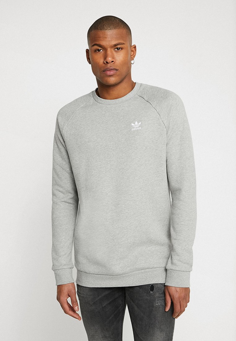 adidas Originals ESSENTIAL CREW - Sweatshirt - medium grey heather ...