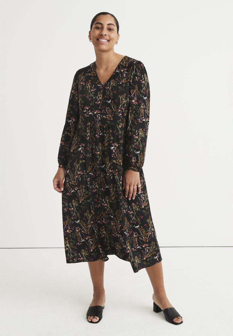Cellbes of Sweden PATTERNED - Shirt dress - black floral/black - Zalando.de