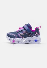 Skechers LIGHT UP HEART LIGHTS - Sneakers - navy sparkle/multi-coloured ...