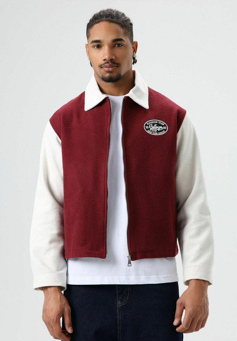 zibi London ZIP-UP - Summer jacket - burgundy/bordeaux - Zalando