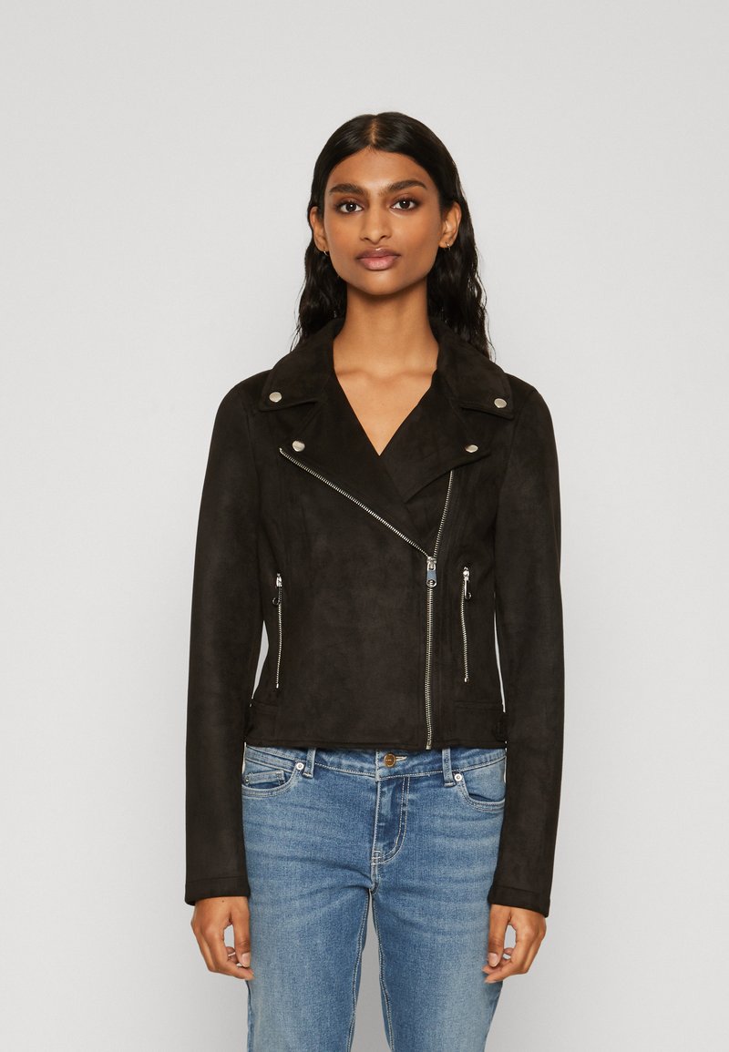 Vero Moda Petite VMJOSE - Imitatieleren jas - black/zwart - Zalando.be