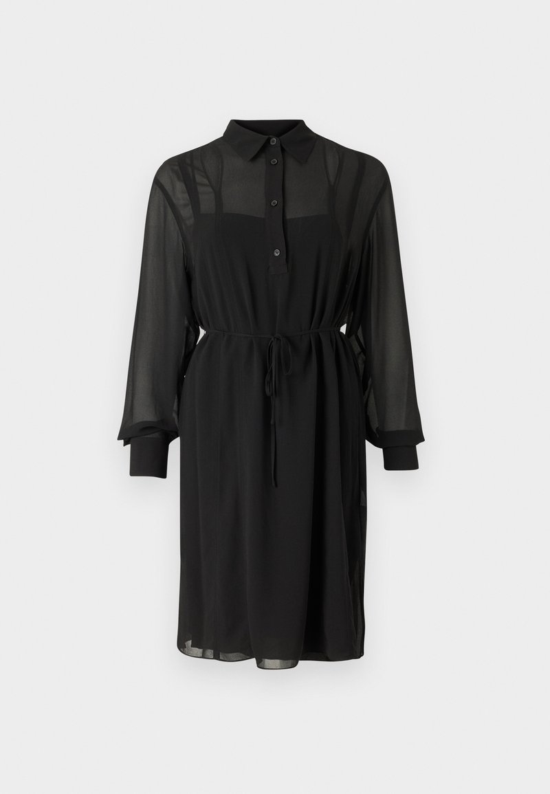 Calvin Klein GEORGETTE MINI - Shirt dress - black - Zalando