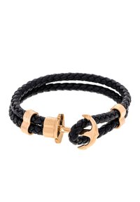 U.S. Polo Assn. SAILOR - Armband - black rose gold coloured/schwarz ...