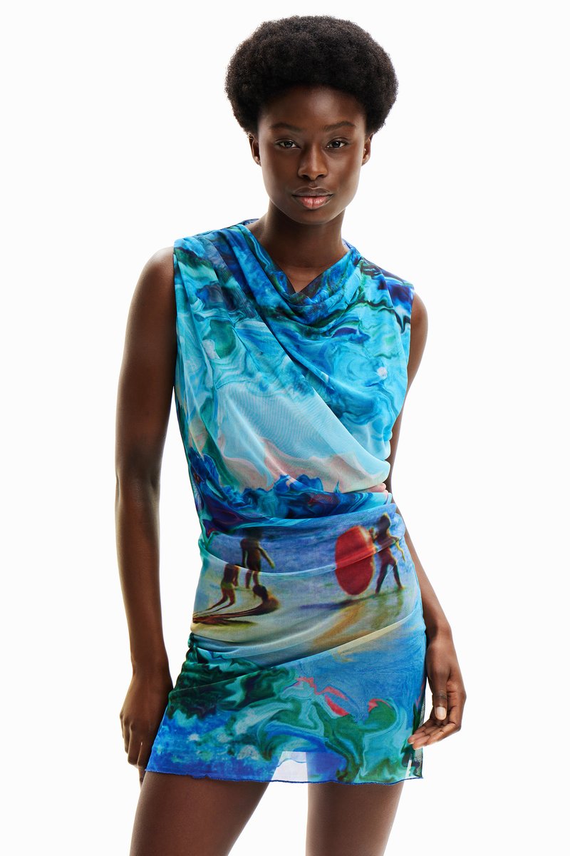 Desigual MER LACROIX - Robe fourreau - turquoise/bleu - ZALANDO.FR