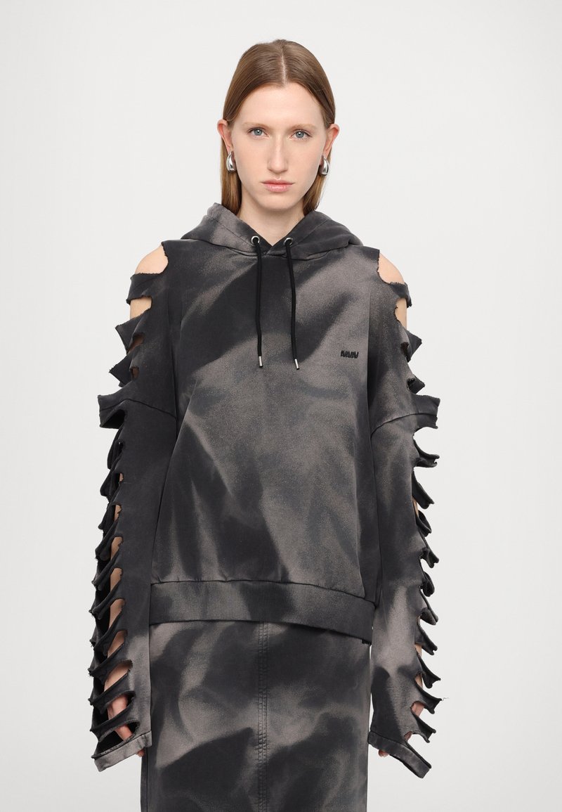 AVAVAV CUT HOODIE - Sweatshirt - black - Zalando.ie