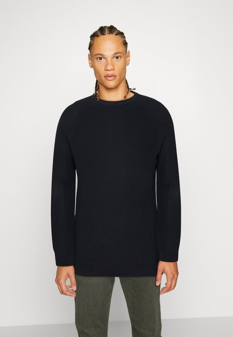 Only & Sons RON DENNIS RAGLAN CREW NECK - Jersey de punto - dark navy ...