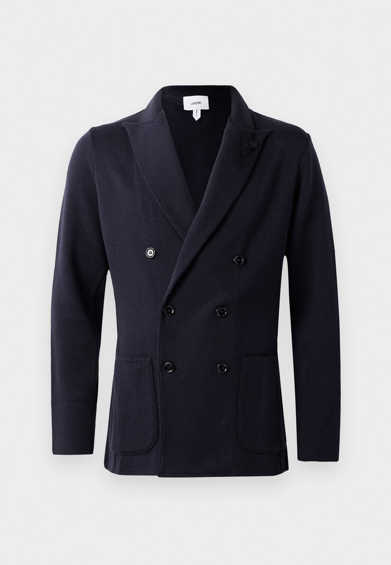 LARDINI MAN KNIT JACKET - Blazer jacket - dark blue/blue - Zalando.co.uk