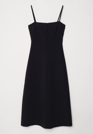 Norma Kamali DEEP DRAPE NECK DRESS BELOW THE KNEE - Cocktailkleid ...