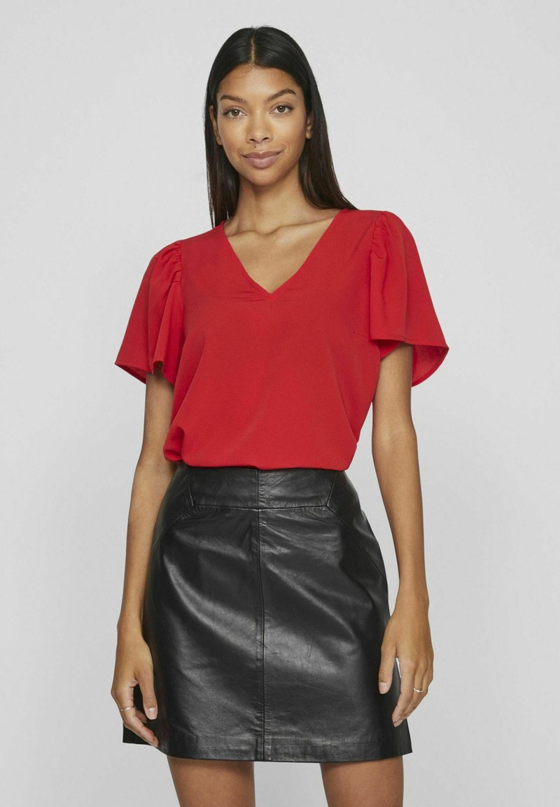 VILA Bluse - mars red/rot - Zalando