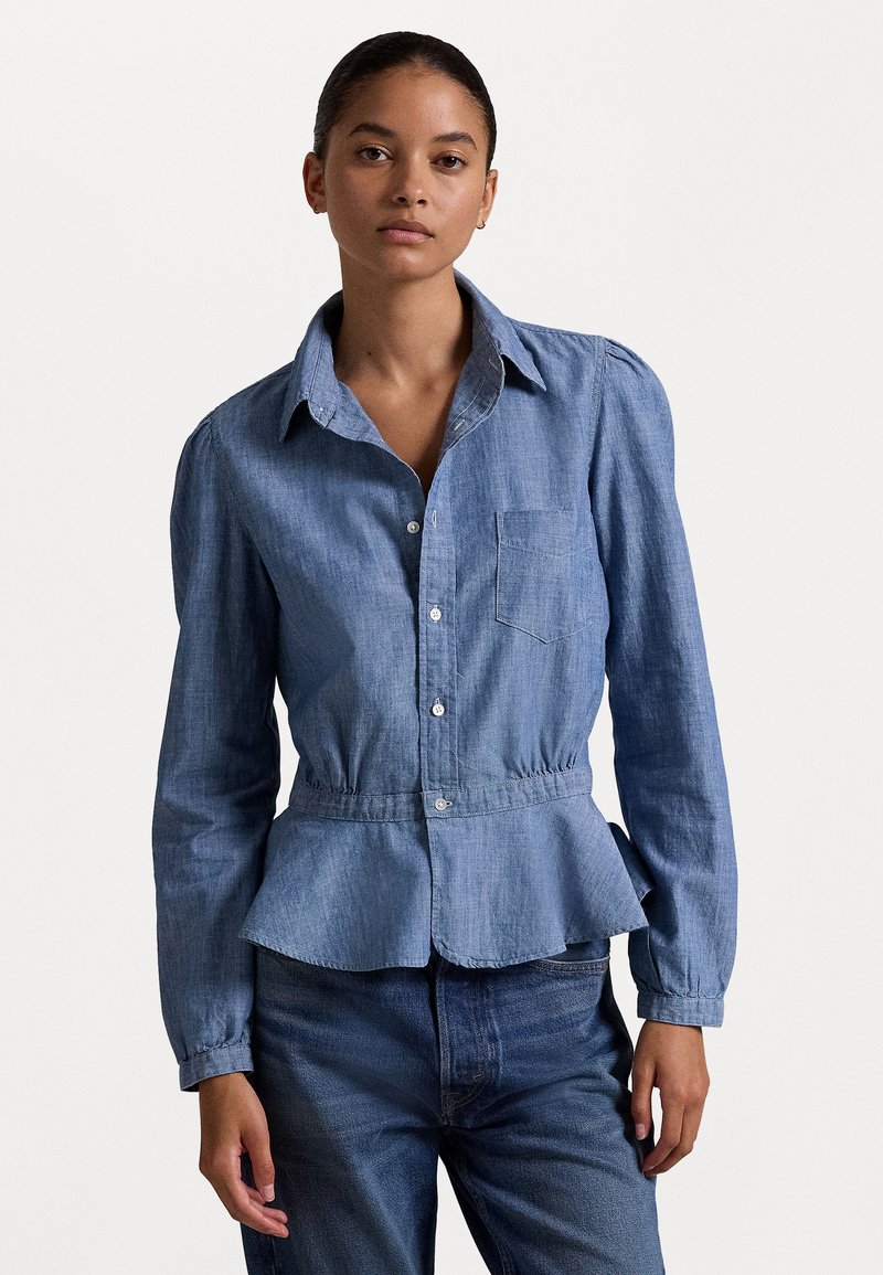 Polo Ralph Lauren JEZA LONG SLEEVE BUTTON FRONT SHIRT - Cămașă - blue ...