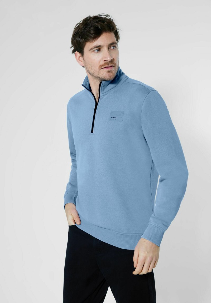 Street One MEN BASIC TROYER IN WASHED-OPTIK - Sweatshirt - blau ...
