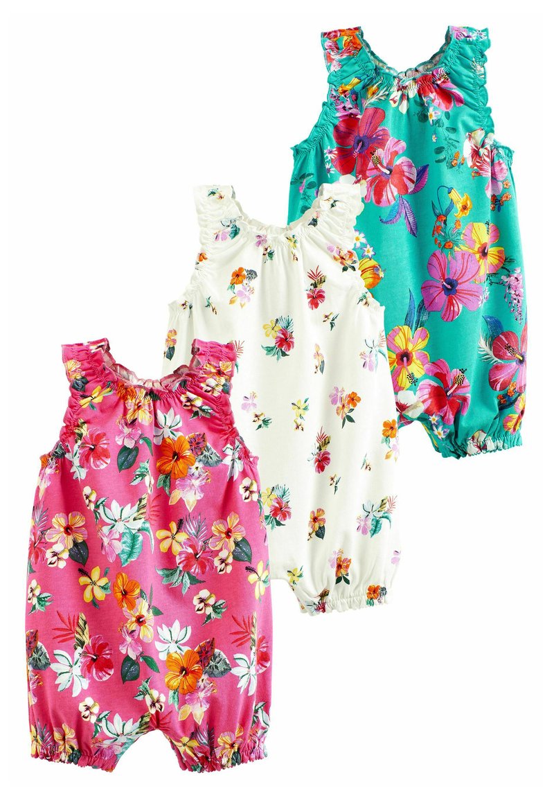 Next 3 PACK BABY ROMPERS - Lühikeste varrukatega bodi - teal floral ...