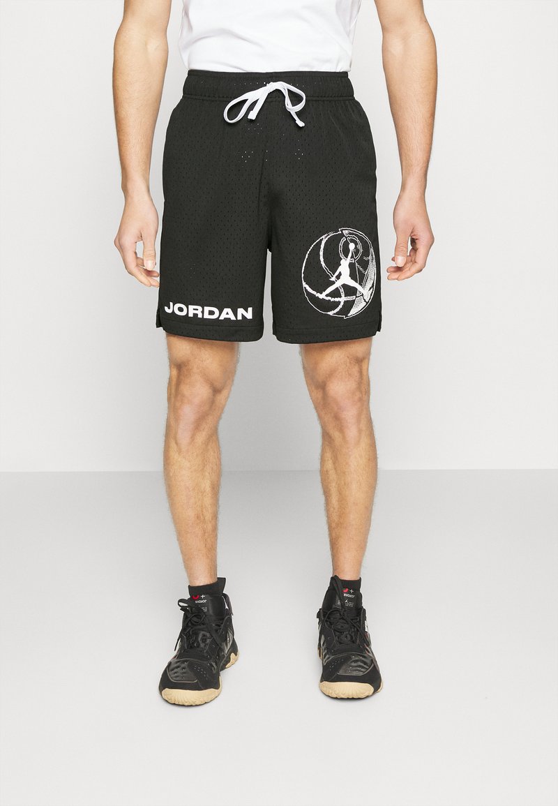 Jordan SHORT - Sports shorts - black/white/black - Zalando.co.uk