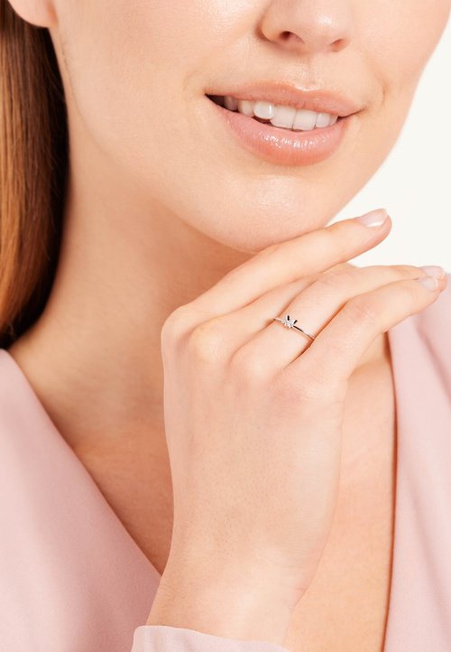 Lucardi UMARMUNG - Ring - silver/zilverkleurig - Zalando.be