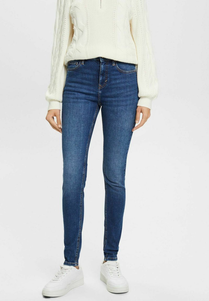 Esprit Jeans Skinny Fit - blue medium wash/blue denim - Zalando.de