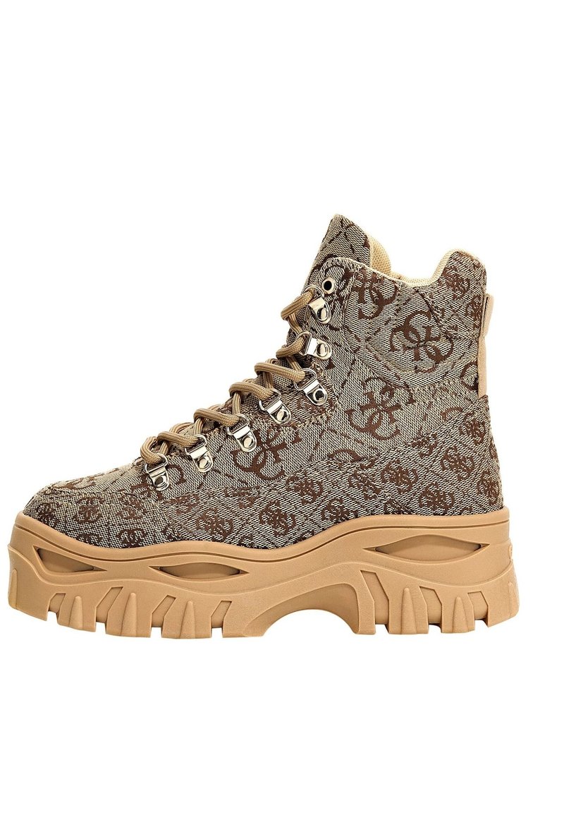 Guess STIEFELETTE SELLEN LOGO - Botas con plataforma - beige - Zalando.es
