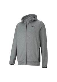 Puma Zip-up sweatshirt - medium gray heather/grey - Zalando.co.uk