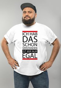 MoonWorks ICH HAB DAS SCHON VERSTANDEN IST MIR NUR EGAL - T-Shirt print - weiß - Zalando.de