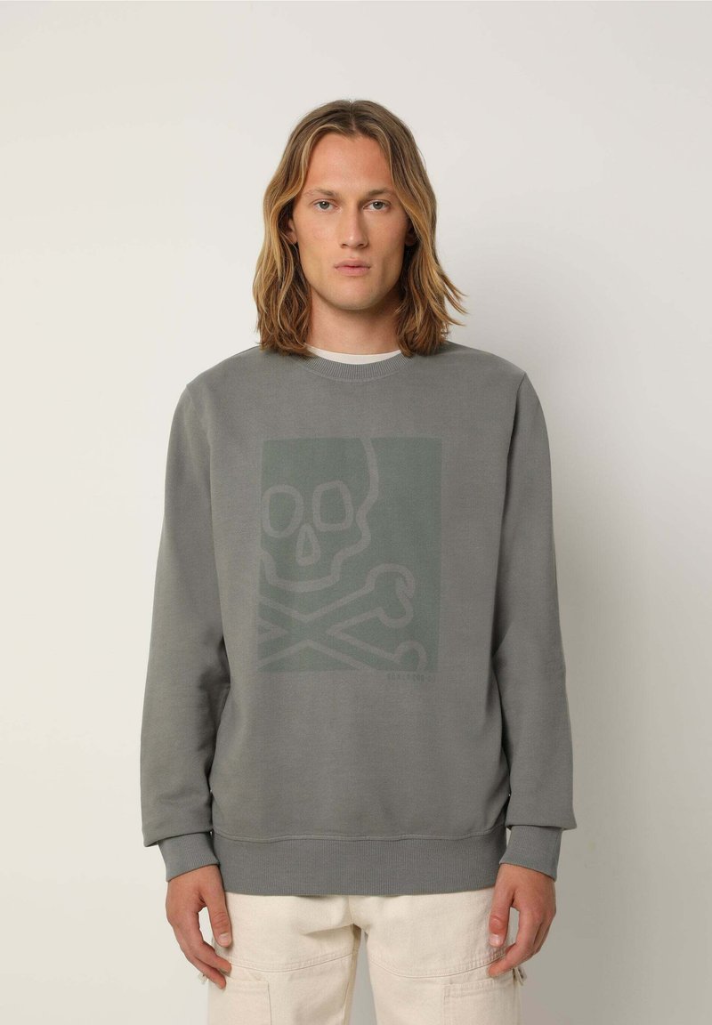 Scalpers FRAME SKULL - Sweater - dark green/donkergroen - Zalando.nl