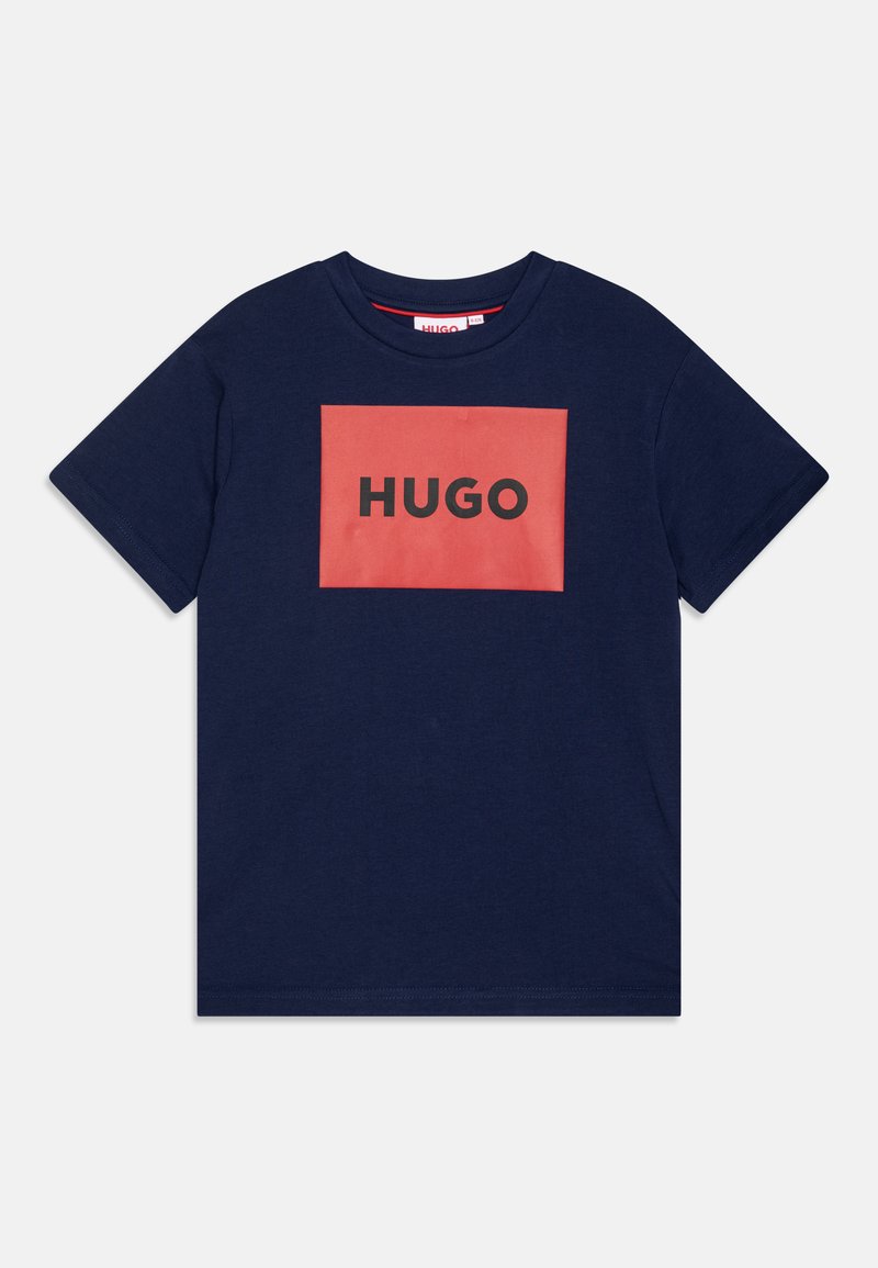 HUGO Kids SHORT SLEEVES TEE - Print T-shirt - dark blue - Zalando.de