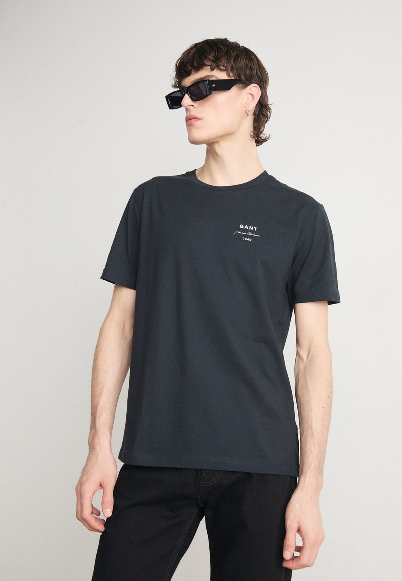 GANT LOGO SCRIPT - Basic T-shirt - black - Zalando.co.uk