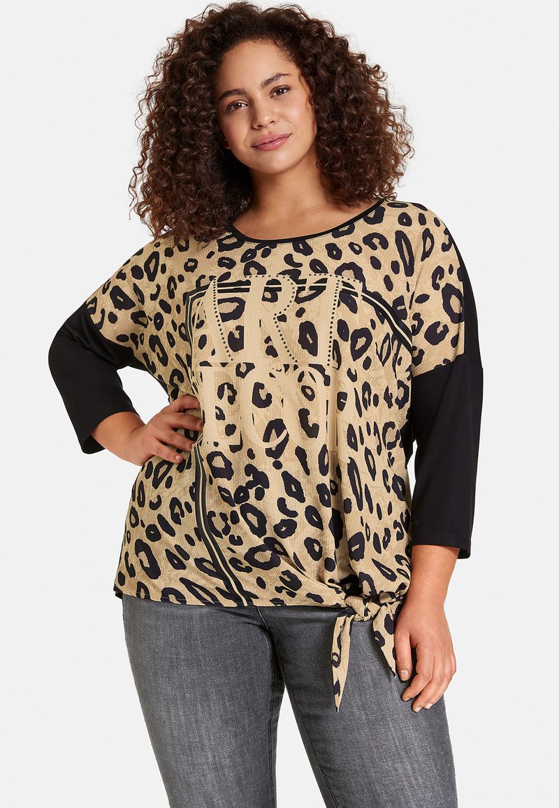 Samoon Langarmshirt - light tannin brown gemustert/tan - Zalando.de
