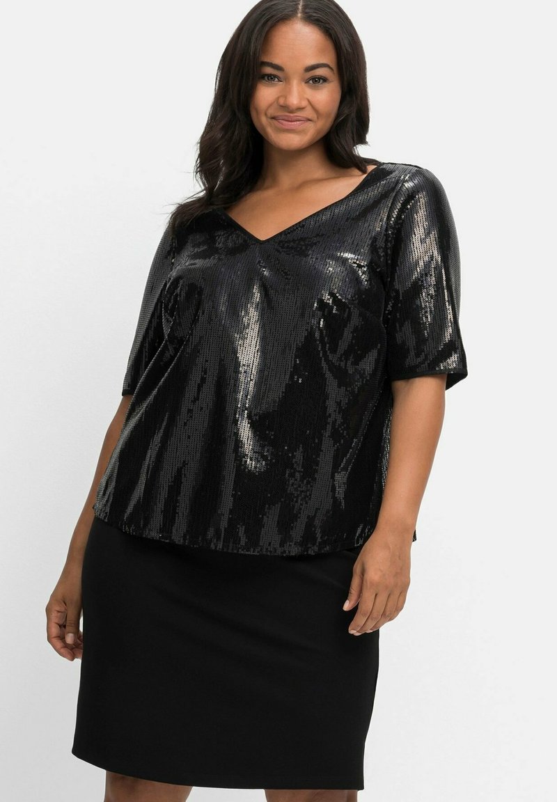 Sheego Cocktailklänning - schwarz/svart - Zalando.se