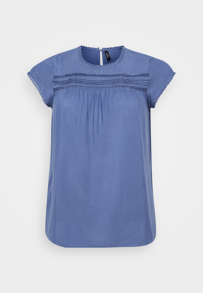 Vero Moda Curve VMDEBBIE PLEAT - Bluse - china blue/blau - Zalando