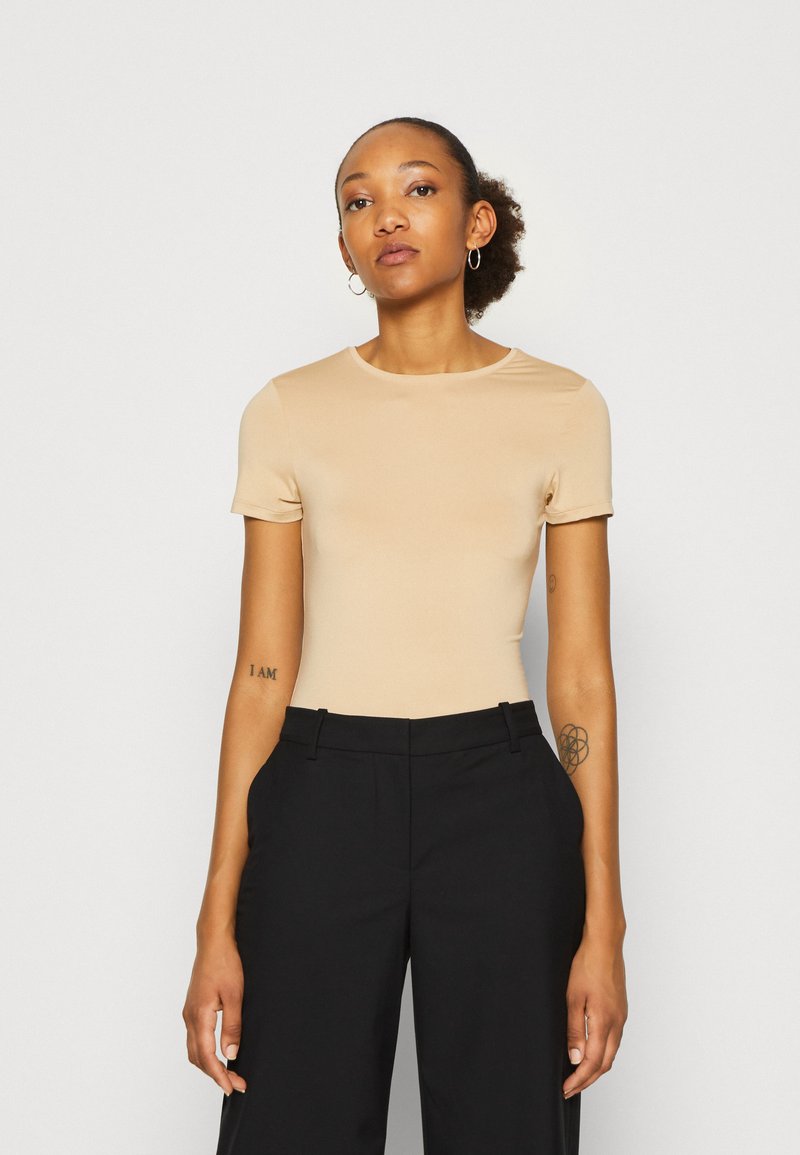 Weekday FINE - T-shirt - bas - warm beige/beige - Zalando.se