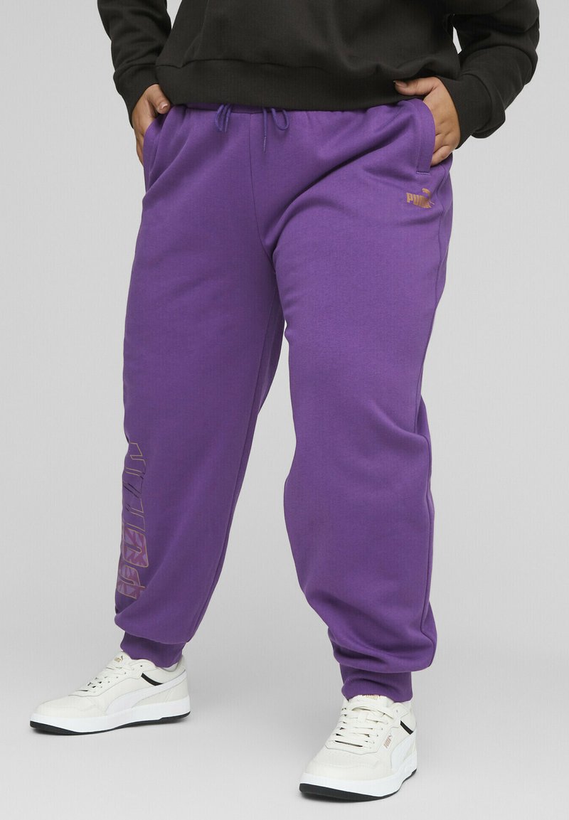Puma POWER LOGO LOVE - Trainingsbroek - purple pop/paars - Zalando.nl