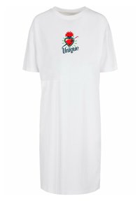 Merchcode KAHLO - HEART ORGANIC SL - Freizeitkleid - white/weiß ...