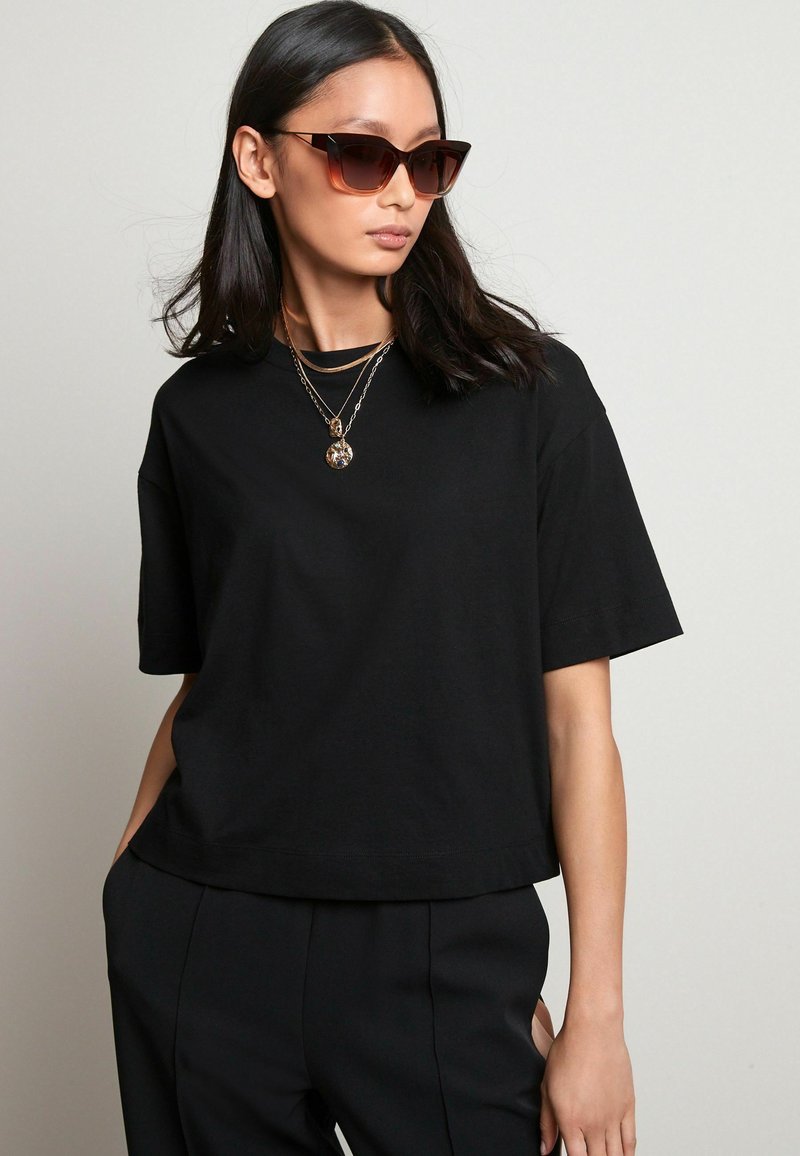 Next BOXY RELAXED FIT T-SHIRT - T-shirts basic - black/sort - Zalando.dk