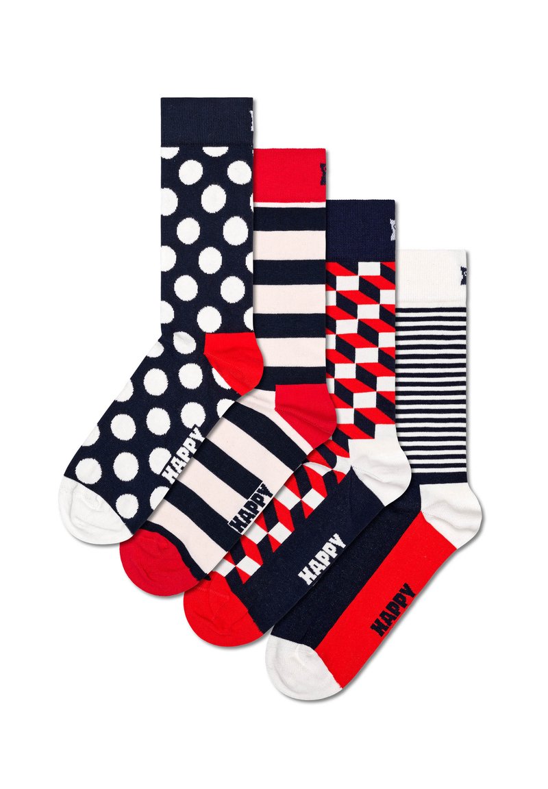 Happy Socks CLASSIC SOCKS GIFT SET UNISEX 4 PACK - Socken - navy multi ...
