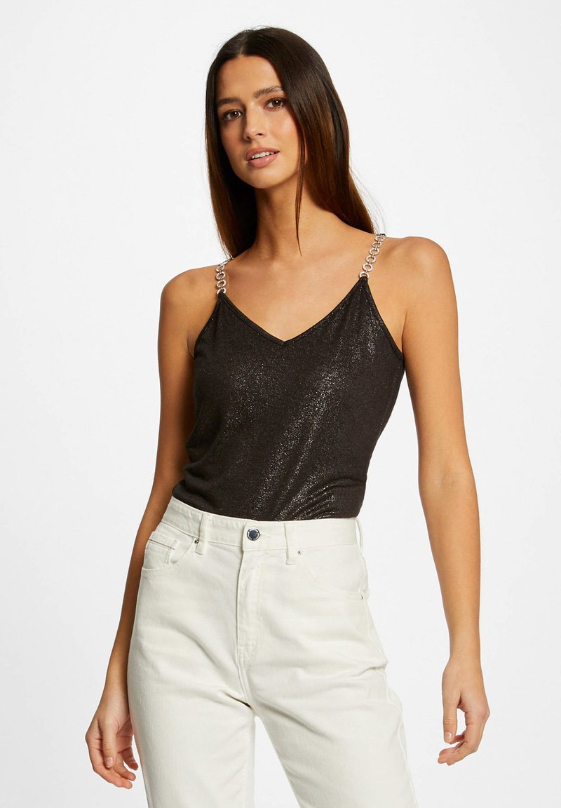 Morgan THIN STRAPS WITH CHAINS - Top - black/negro - Zalando.es