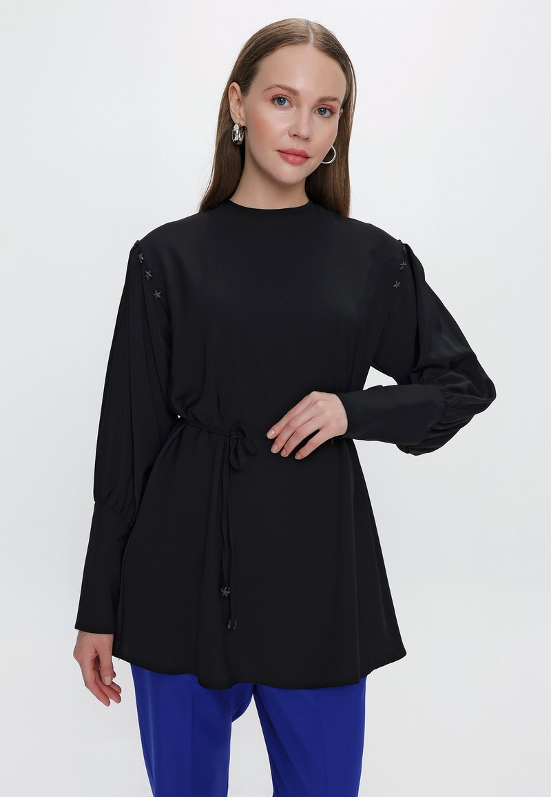 Armine BELTED - Blouse - black - Zalando