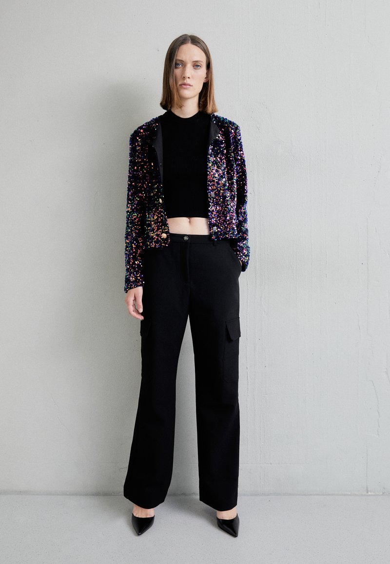 DESIGNERS REMIX SPENCER POCKET PANTS - Cargo trousers - black - Zalando ...