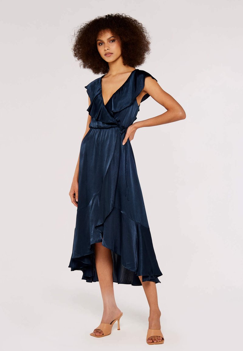 Apricot RUFFLE WRAP - Robe de soirée - navy/bleu marine - ZALANDO.FR