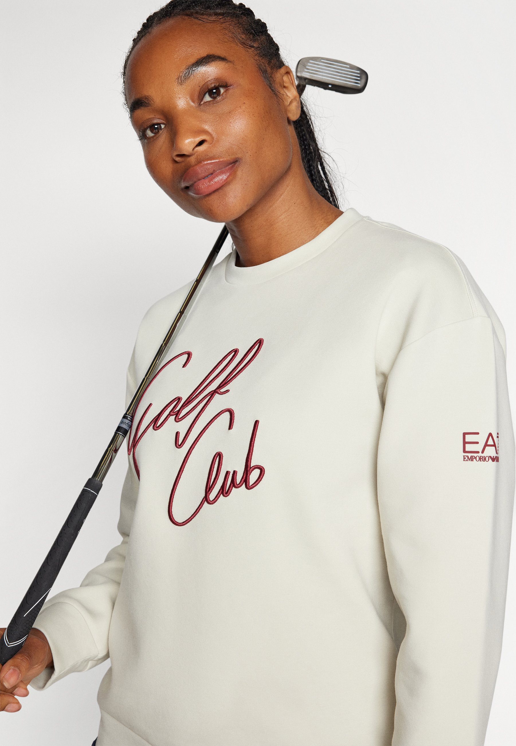 EA7 Emporio Armani GOLF PRO TOP Sweatshirt silver birch beige ZALANDO.FR