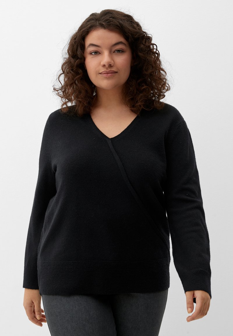 Triangle IN WICKELOPTIK - Jumper - schwarz/black - Zalando.de