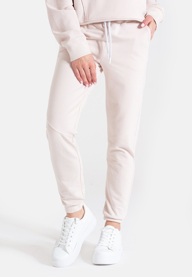 Mon Amie FLORES LA PERLA - Pantalon de survêtement - cream/beige - ZALANDO.FR