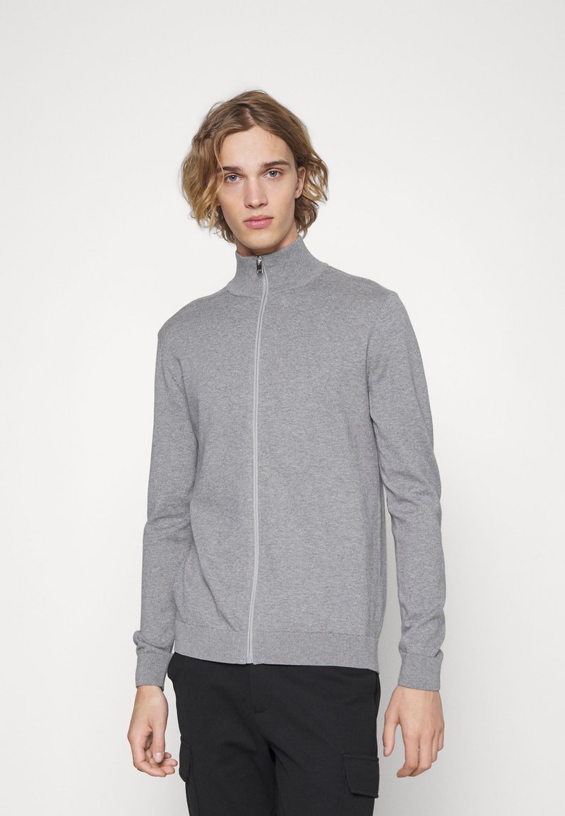 Selected Homme FULL ZIP B NOOS - Cardigan - egret melange/off-white ...