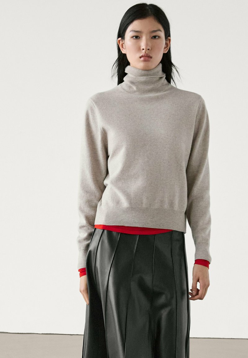 Massimo Dutti Sweter/beżowy - Zalando.pl